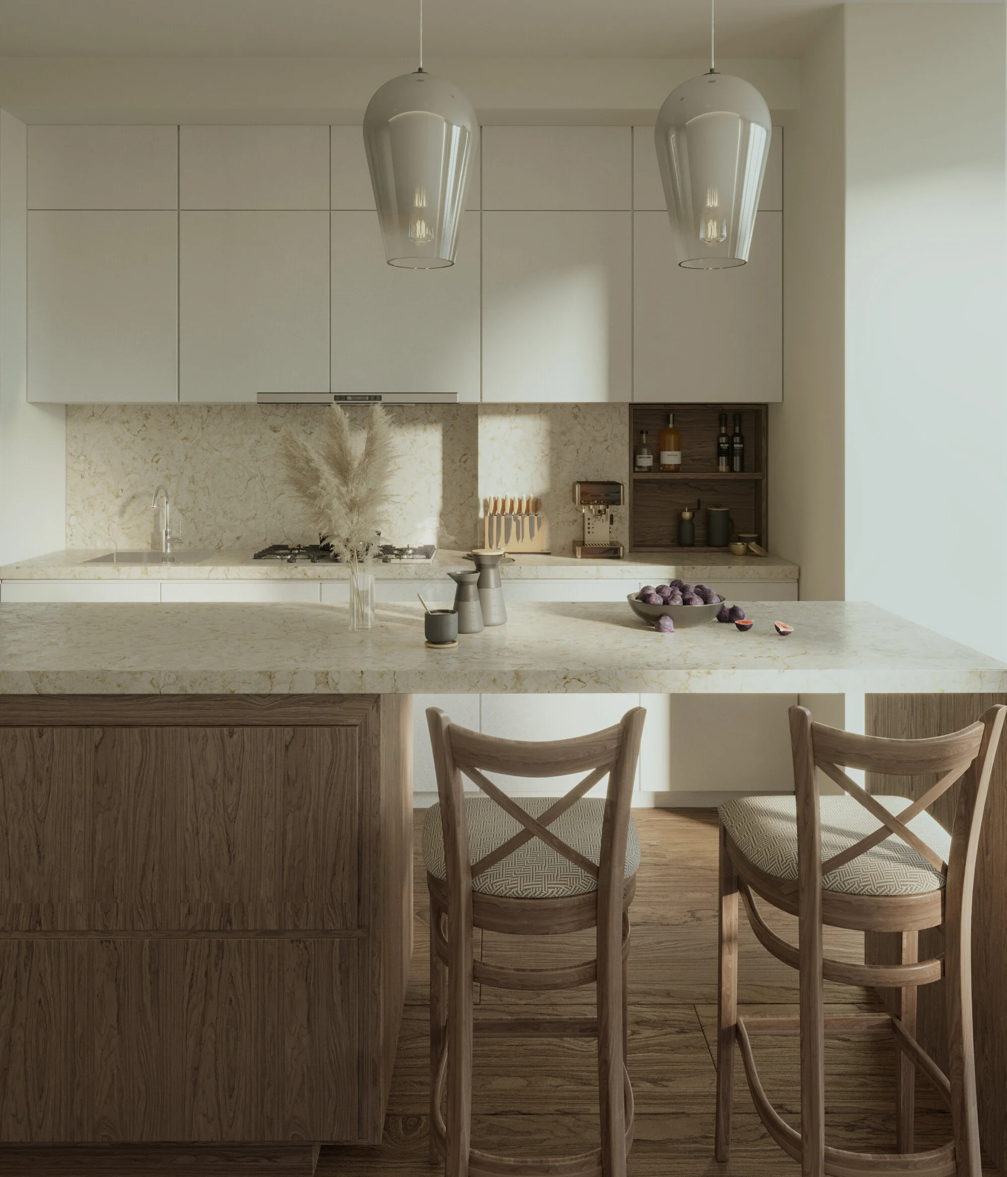 Kitchen 3D render