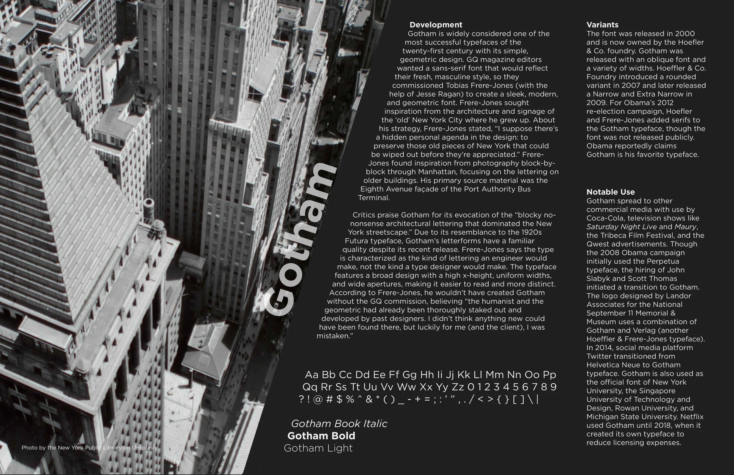 Gotham: the Typeface of the Century — Ammy Roth
