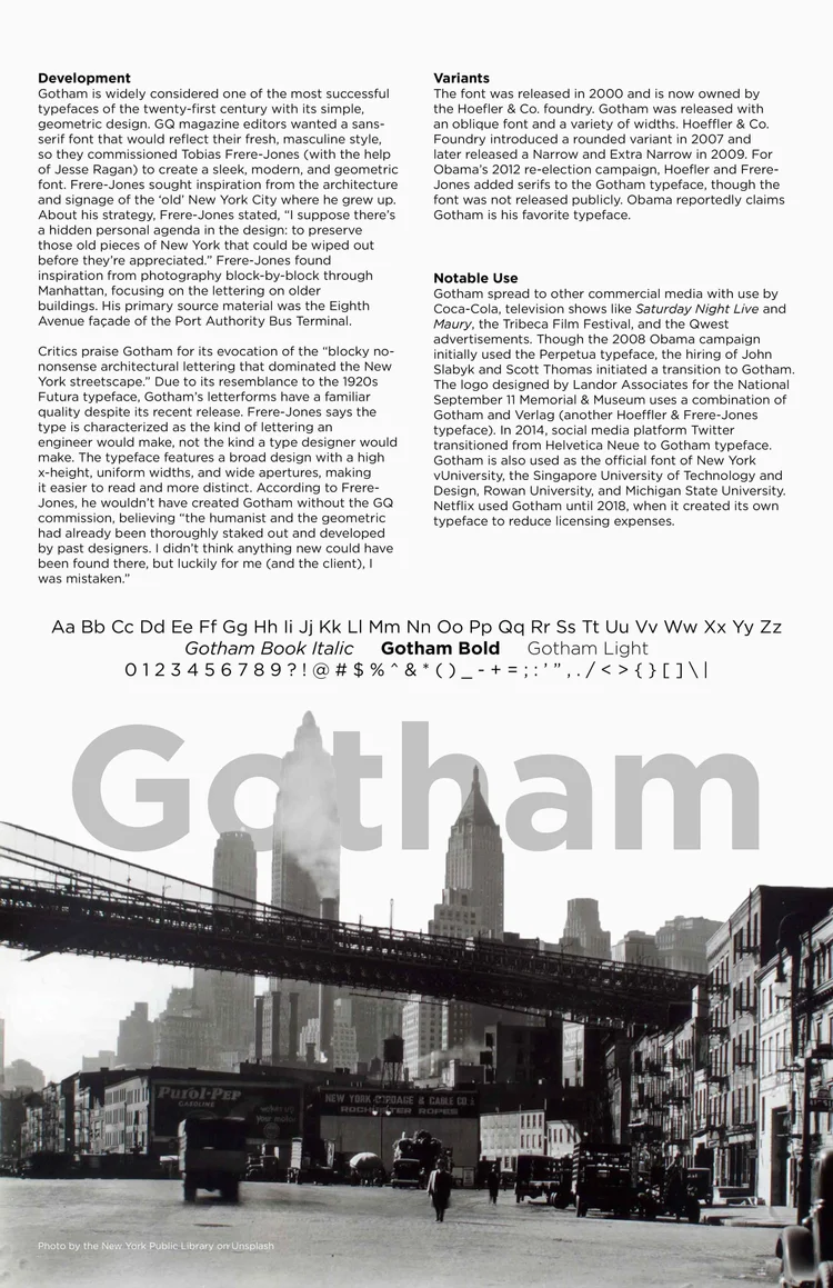 Gotham: the Typeface of the Century — Ammy Roth