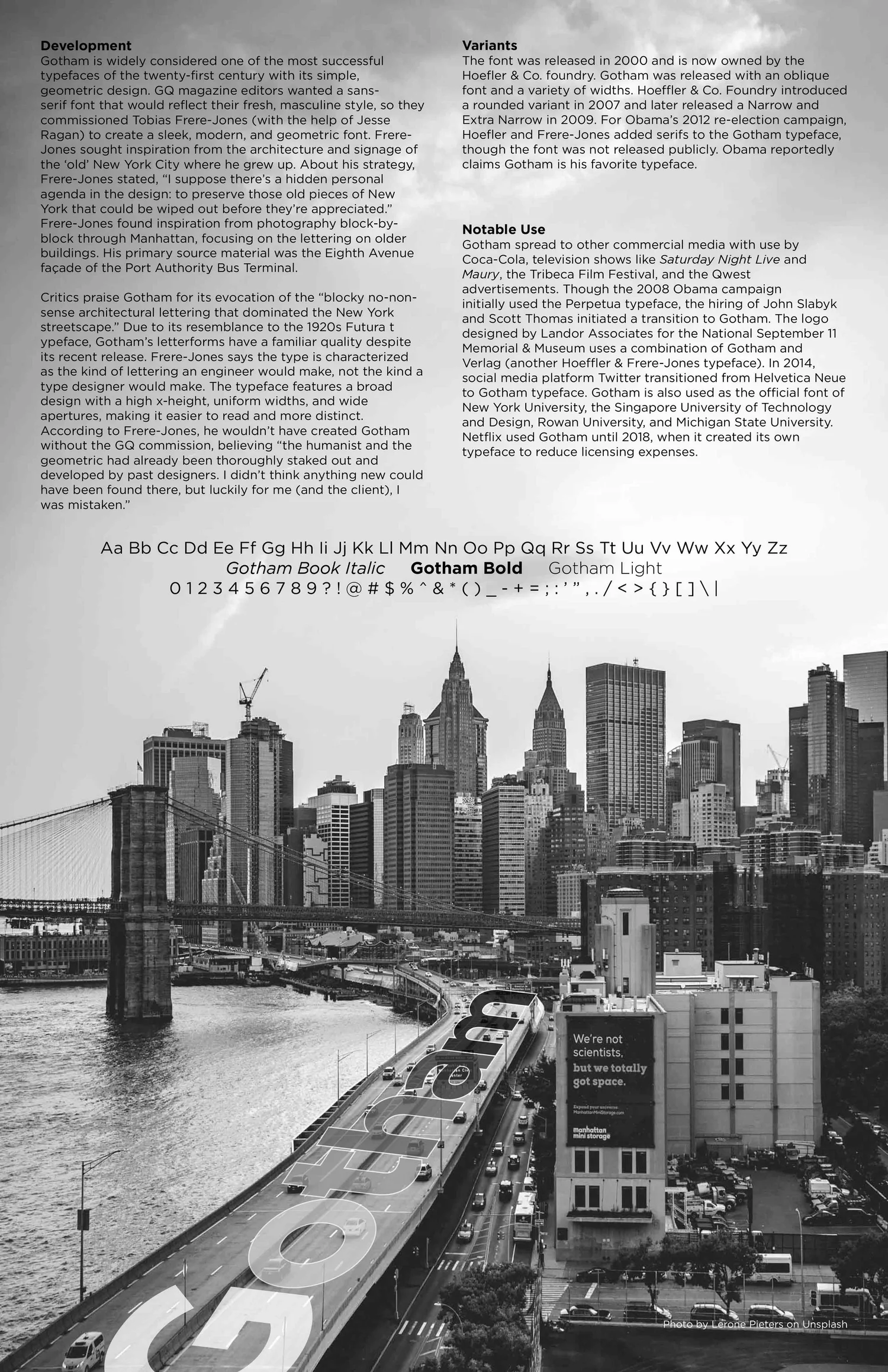 Gotham: the Typeface of the Century — Ammy Roth