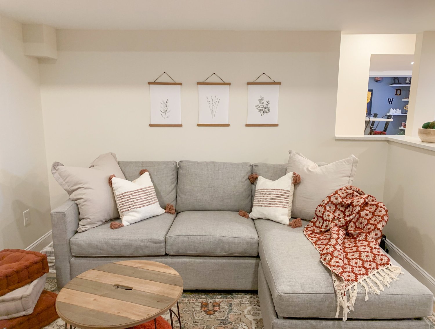 Room Reveal - Basement Family Room and Sports Bar — Grey Noll Designs