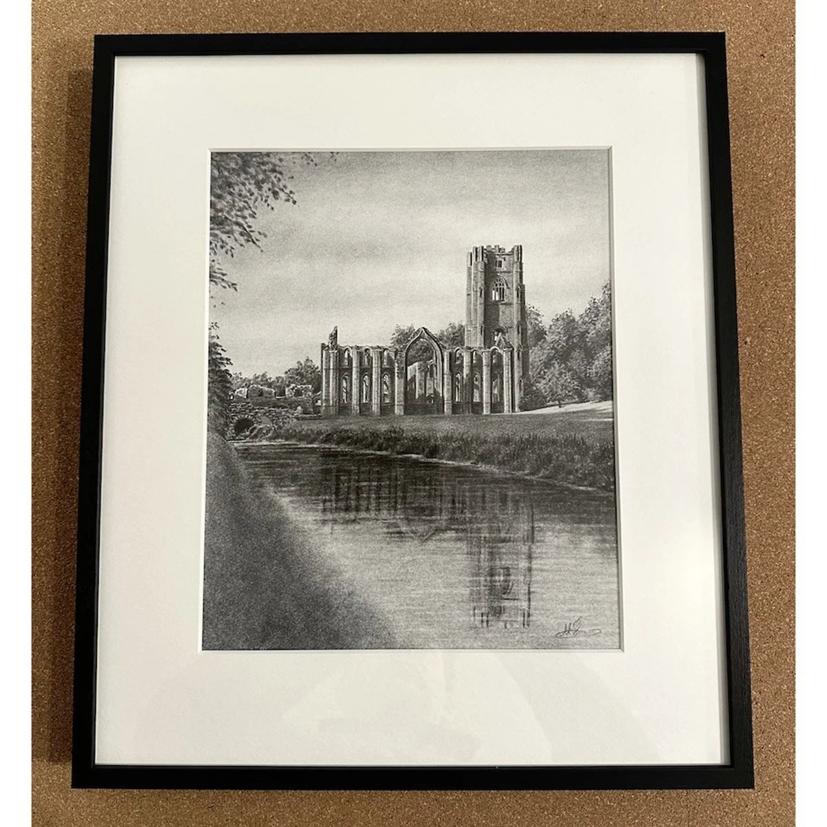 'Fountains Abbey II'' Original Pencil Drawing — Nolon Stacey