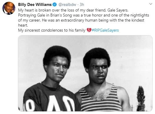 ‘Brian’s Song’ Stars Honor Gale Sayers — The 80s Girls