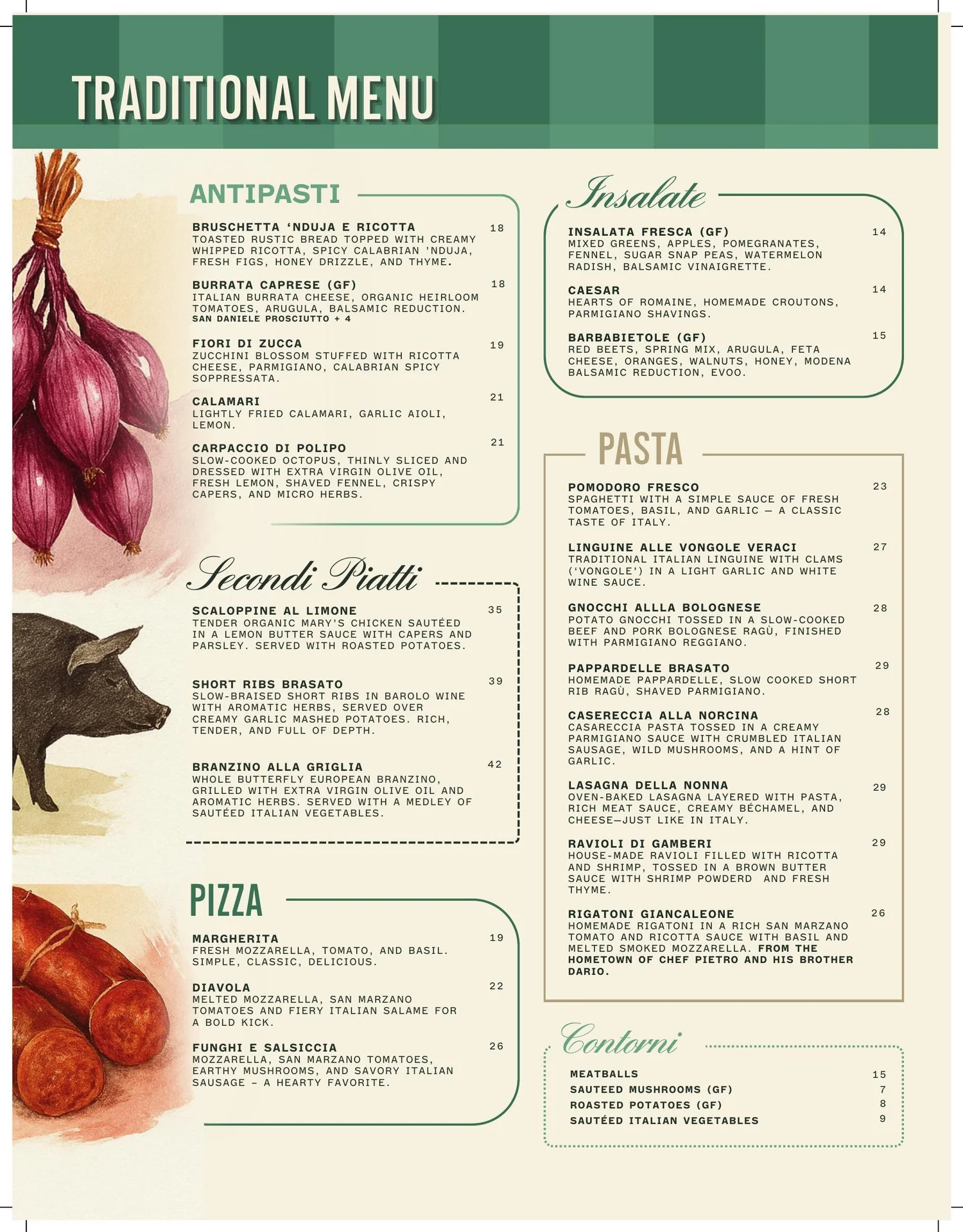 Menu — Civico 1845
