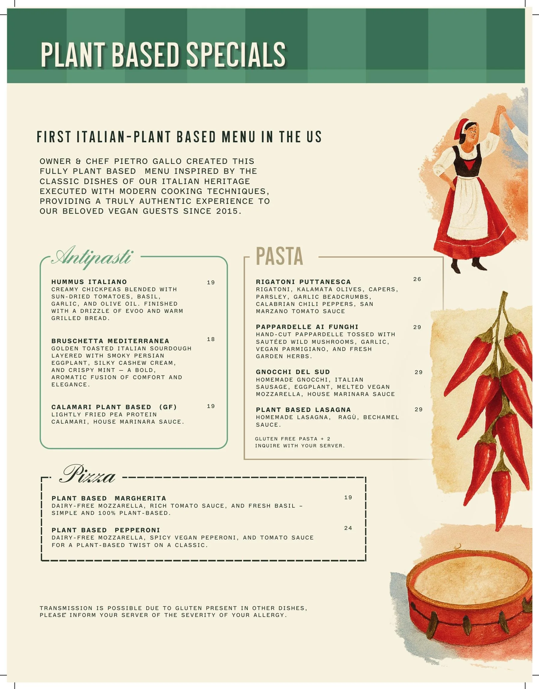 Menu — Civico 1845