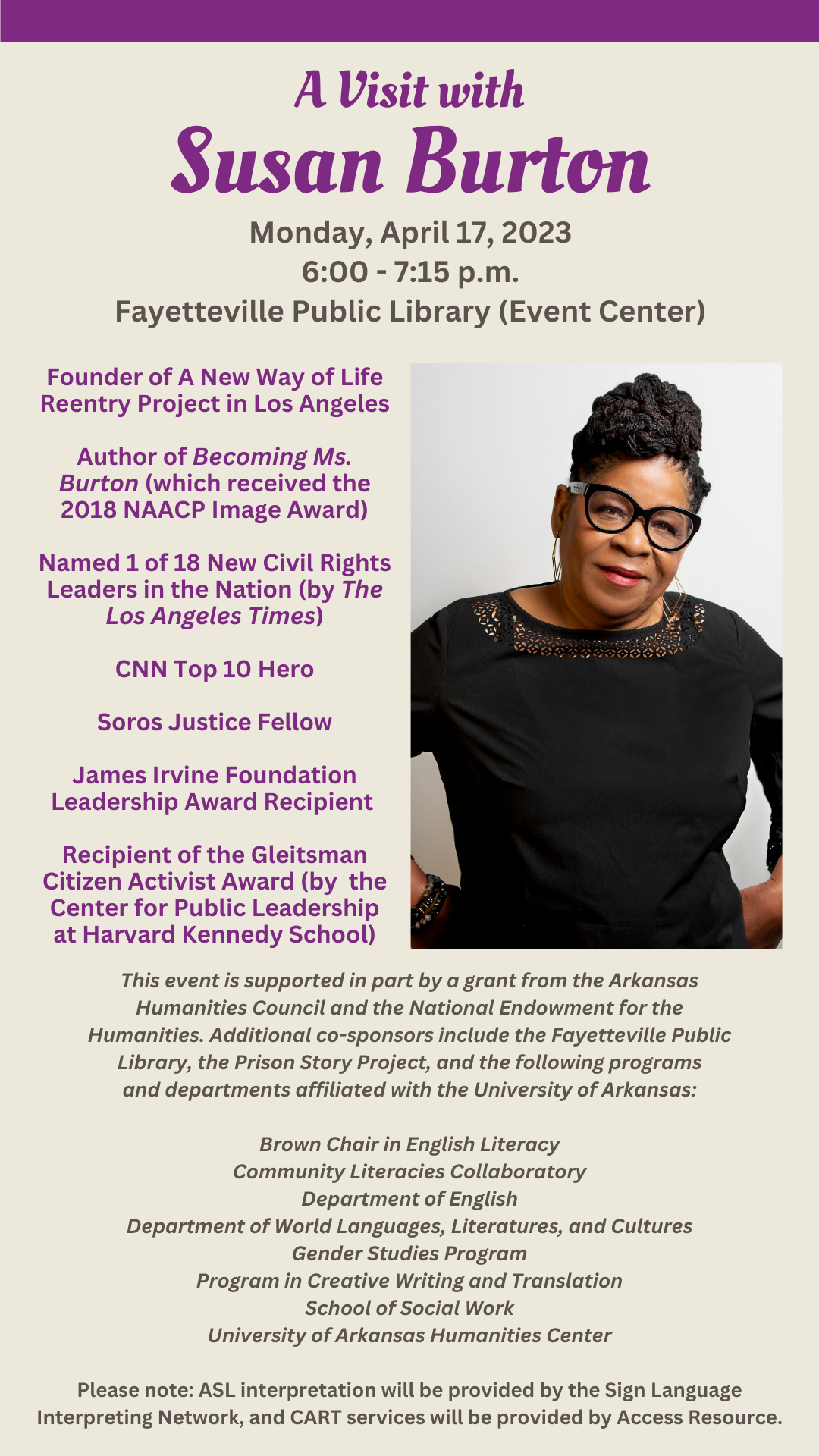 A Visit with Susan Burton — St. Paul's Fayetteville