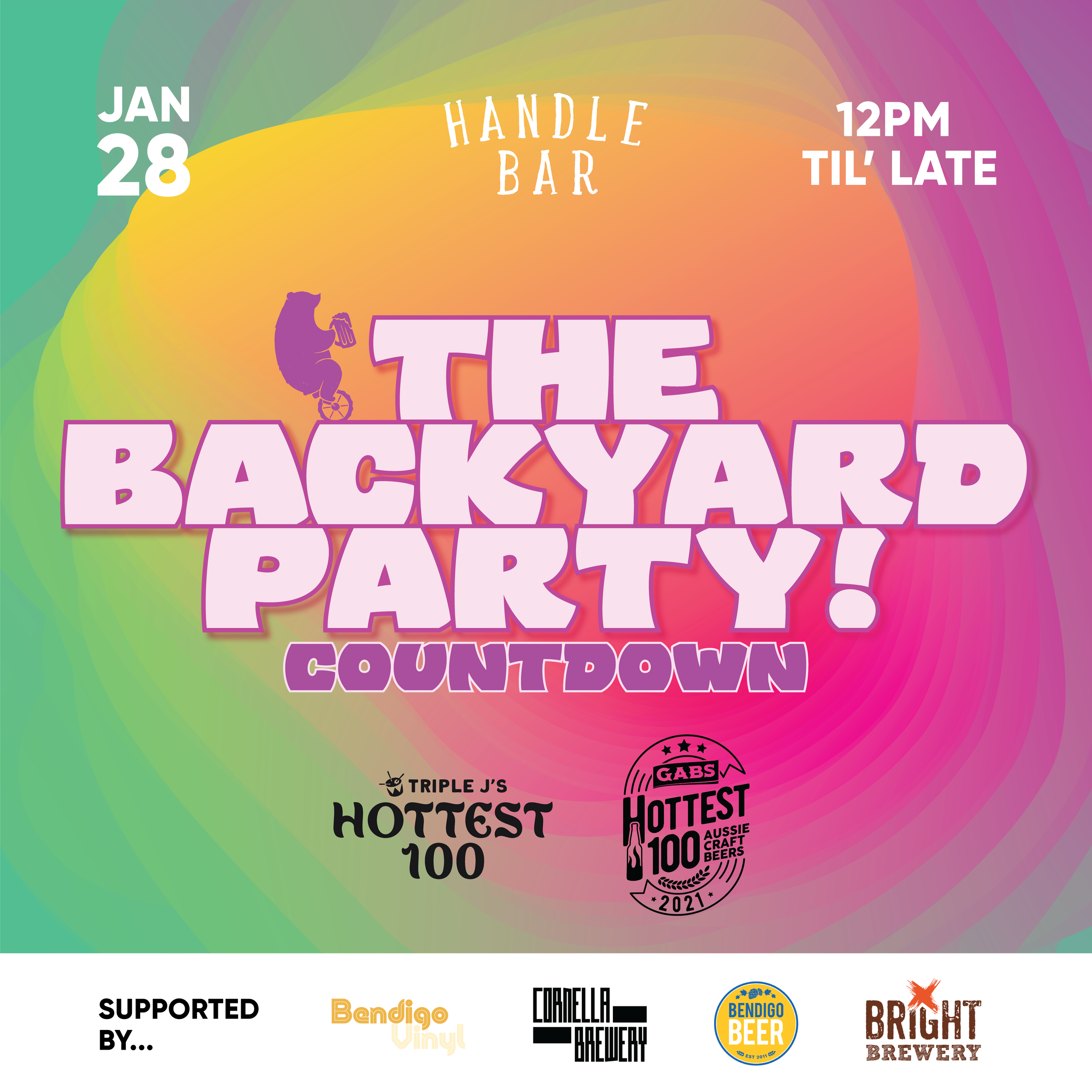 Our Upcoming Events — Handle Bar Bendigo | Bendigo's Backyard Bar