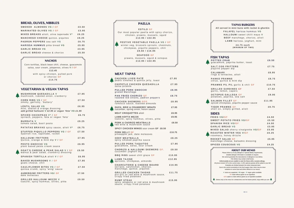 Menus — Bar Estilo Teddington