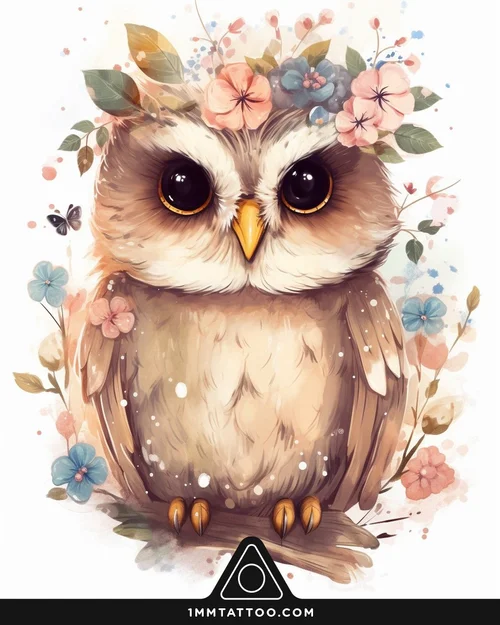 Chibi Owl Tattoo