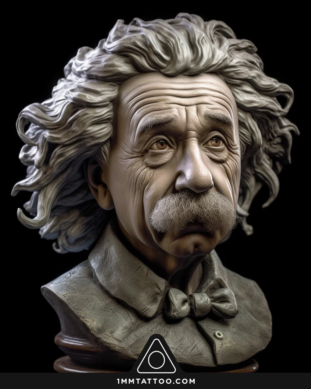 Albert Einstein Tattoo Art: Roman-Style Marble Bust Design | Tattoo ...