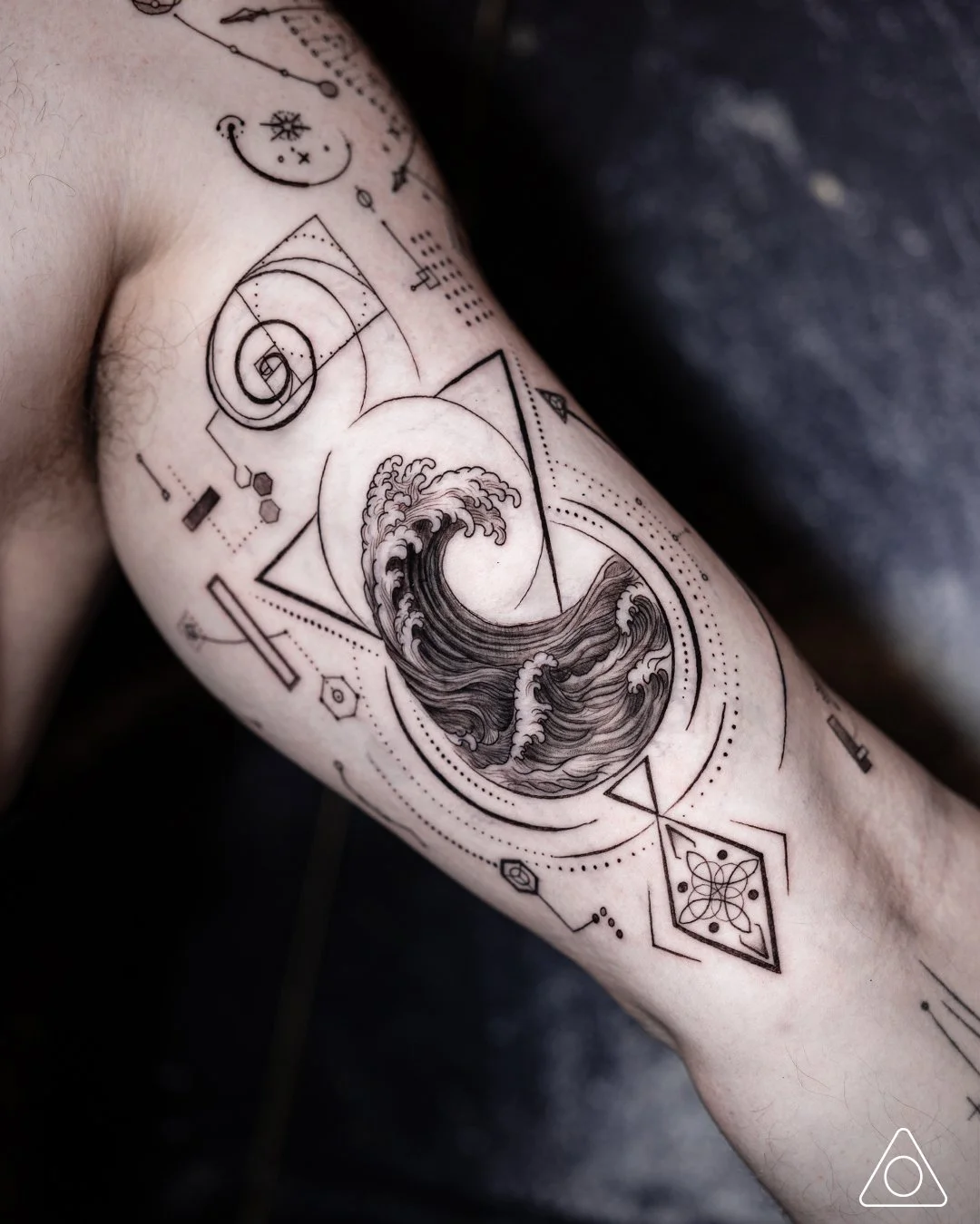 Nature Cipher fine line tattoo art by a geometric tattoo artist in ...