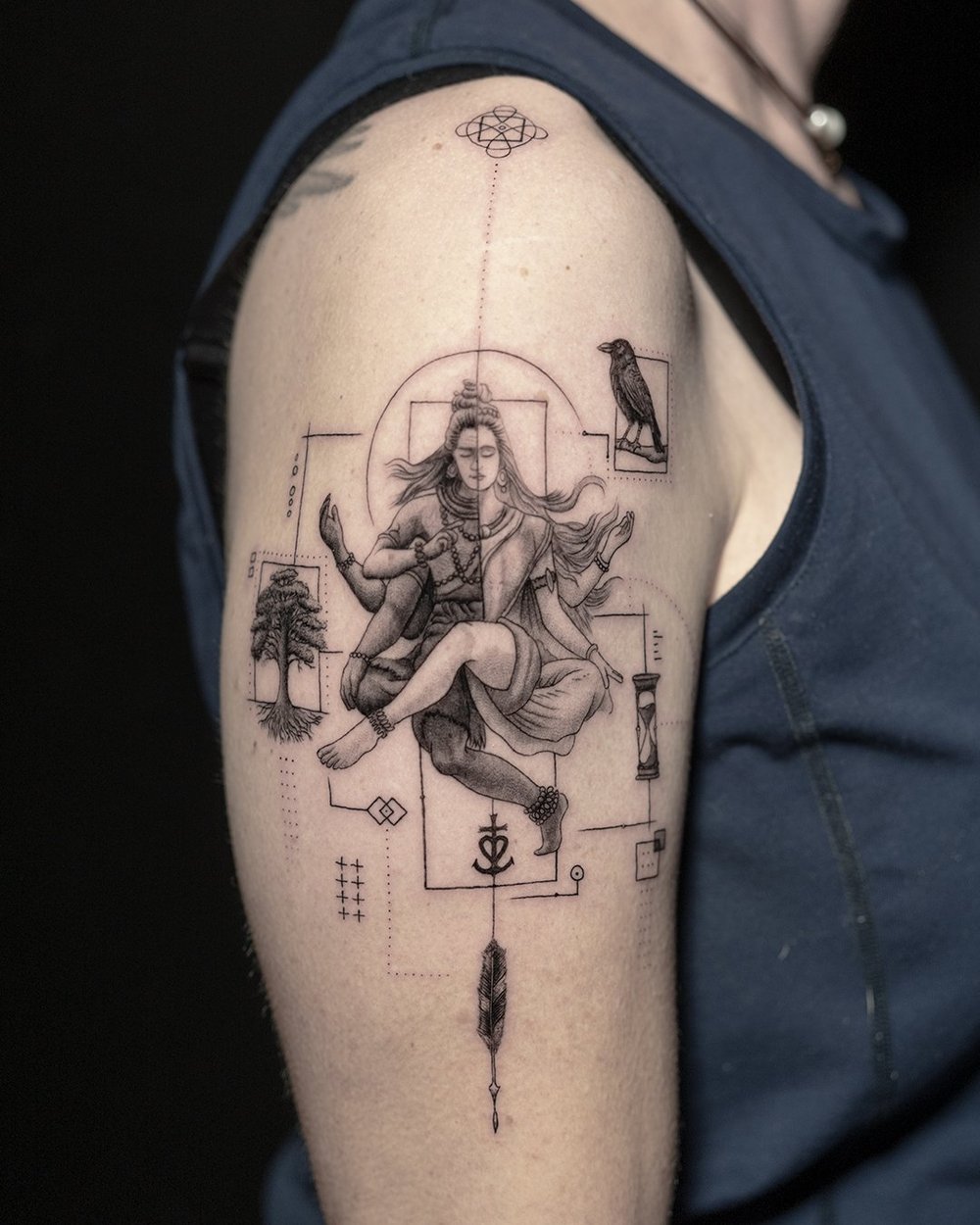 Fine Line Geometric Tattoo | Timeless Love Tribute | Custom Tattoo Salt ...