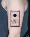 ABSTRACT MOUNTAINS & SUN — 1MM Tattoo Studio