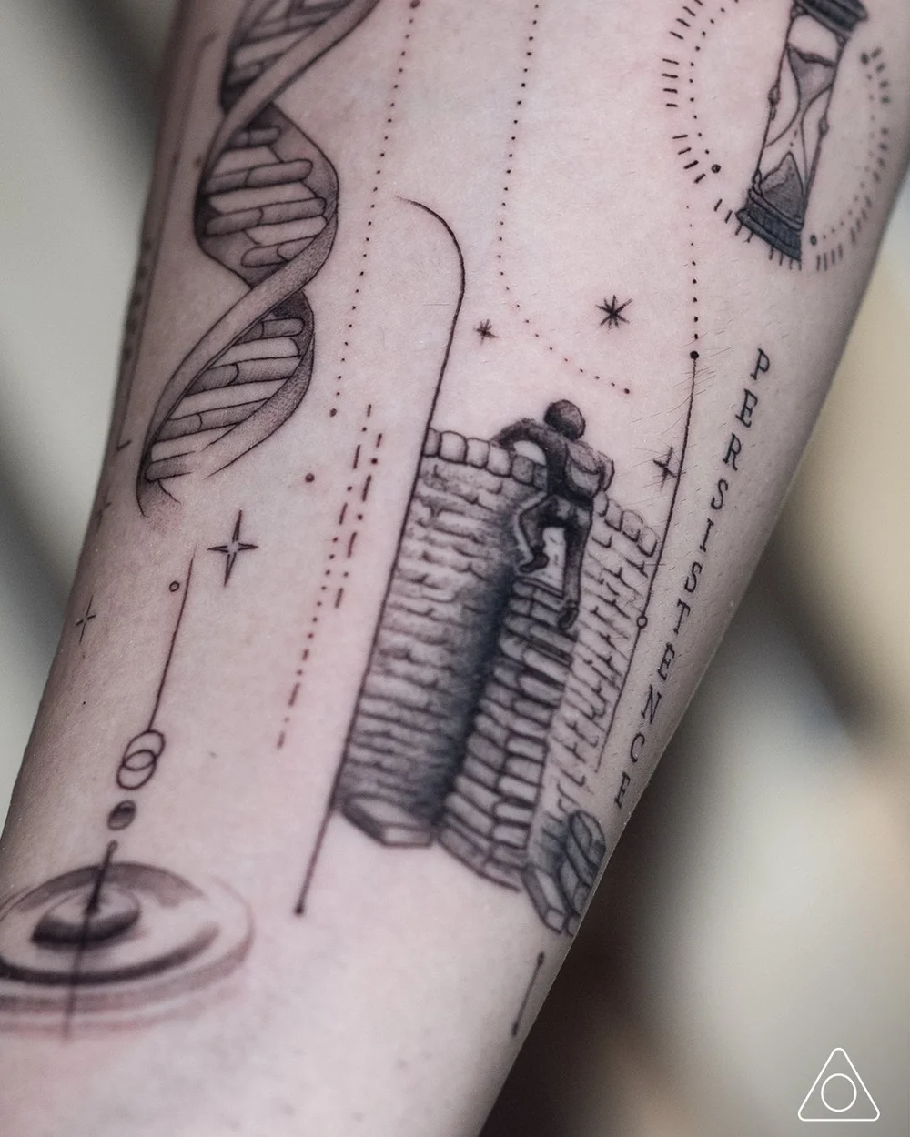 Sacred Steps: Fine Line Geometric Tattoo in Los Angeles — 1MM Tattoo Studio