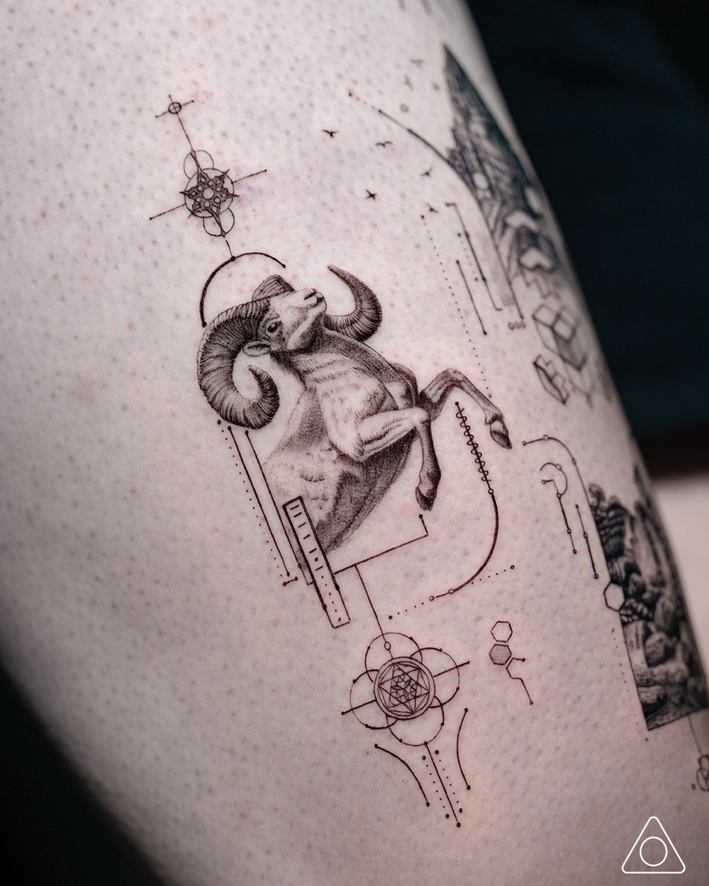 "Utah Spirit" Custom Fine Line Geometric Tattoo by Los Angeles Tattoo ...