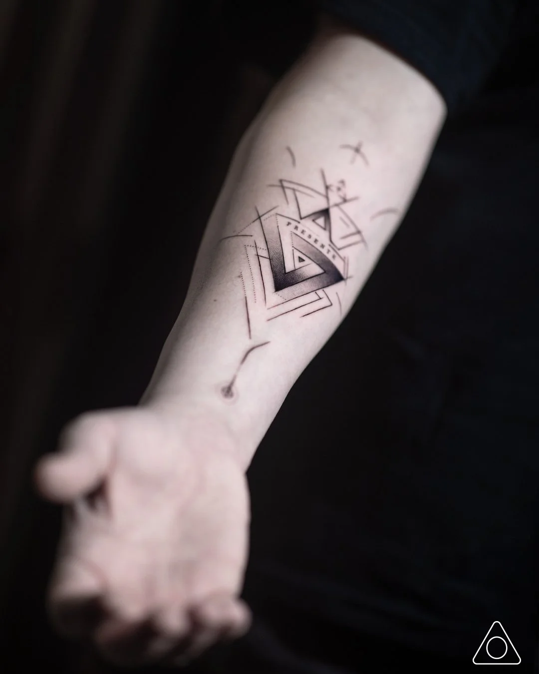 Custom Fine Line Geometric Tattoo: Transactions in Los Angeles — 1MM ...