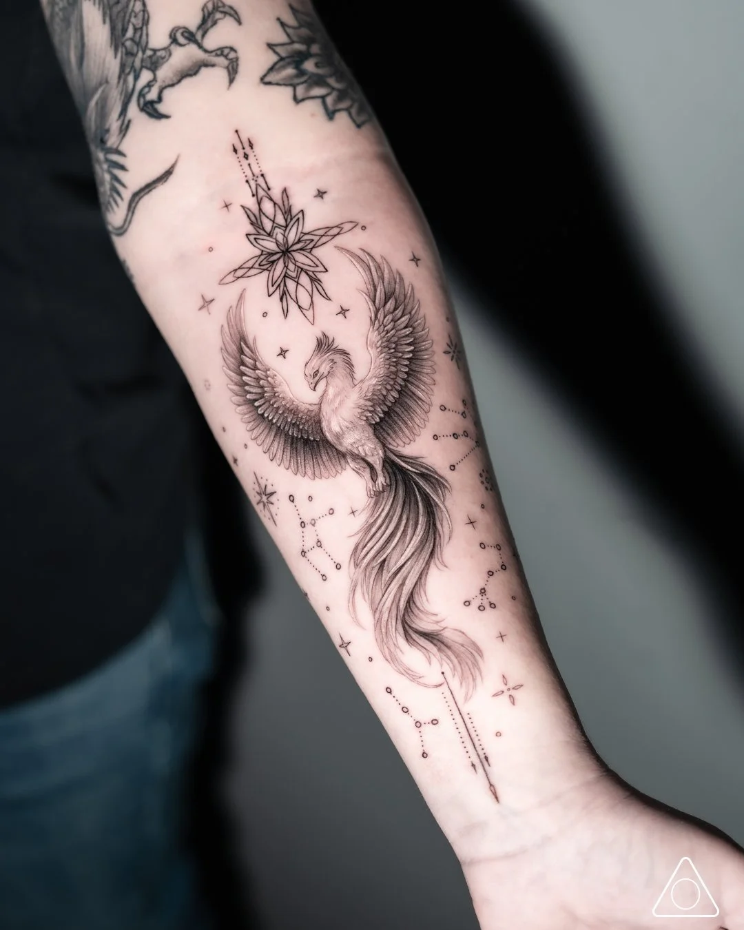 Stellar Rebirth Phoenix Tattoo Albuquerque, New Mexico | Fine Line ...