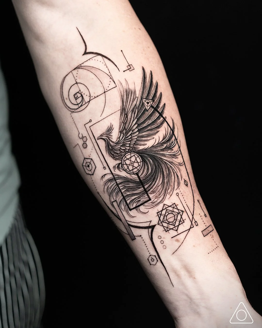 Sacred Phoenix Fine Line Tattoo Art by Tattoo Artist in Salt Lake City ...