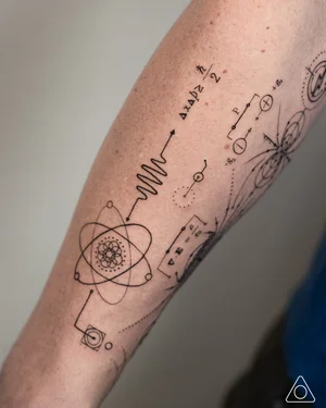 Eternal Formula – Scientific Tattoo Art by Fine Line Tattoo Artist in ...