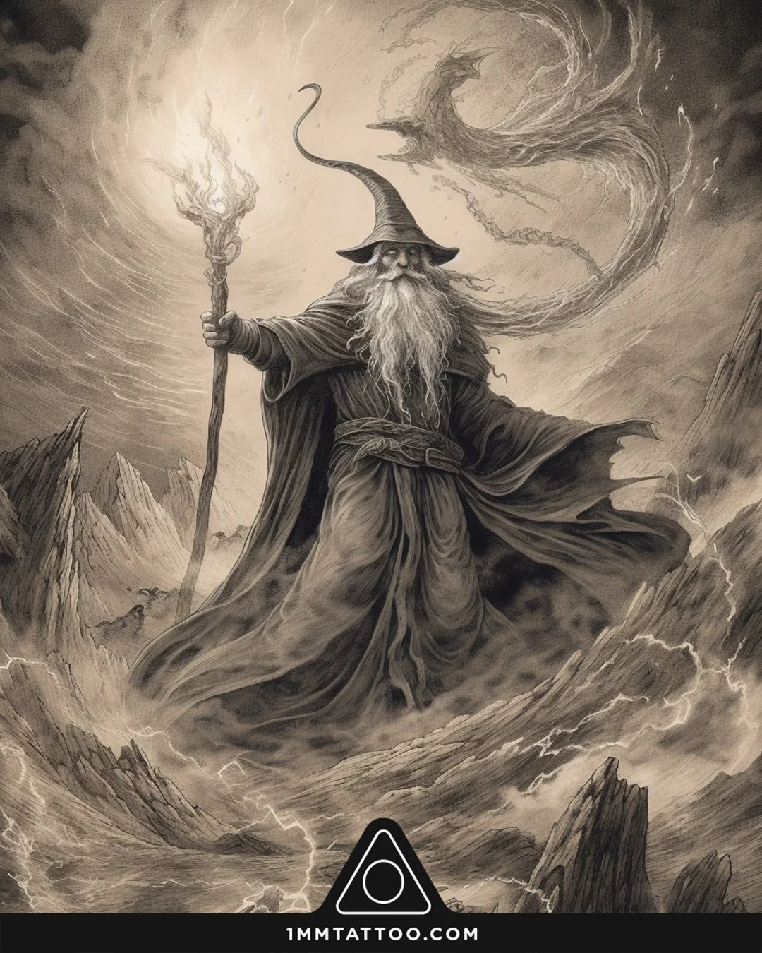 Gandalf-Inspired Tattoo Art | Los Angeles Tattoo Artist — 1MM Tattoo Studio