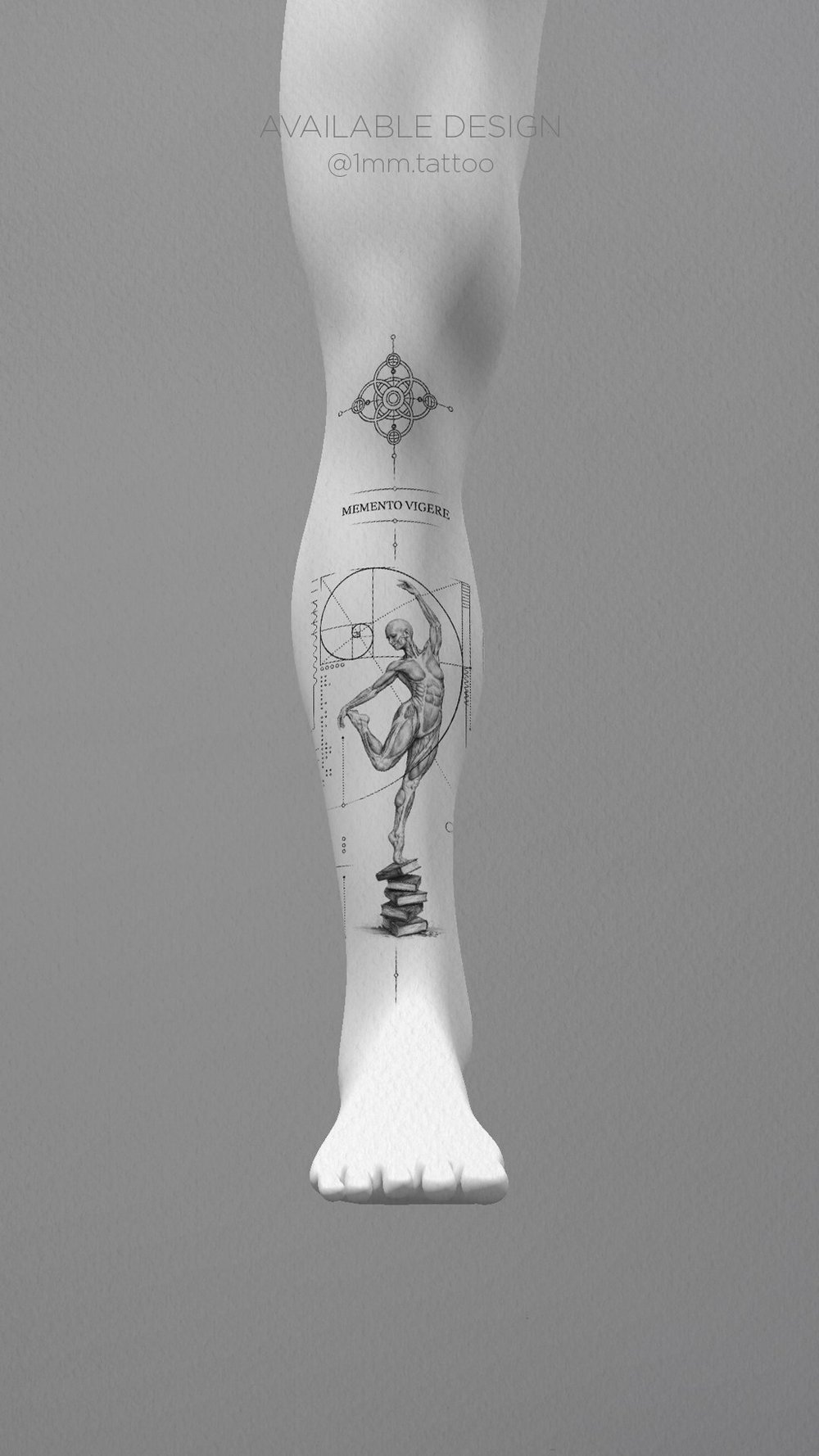 Cognitive Muscle Tattoo Art by 1MM Tattoo Artist | Conceptual Fine-Line ...