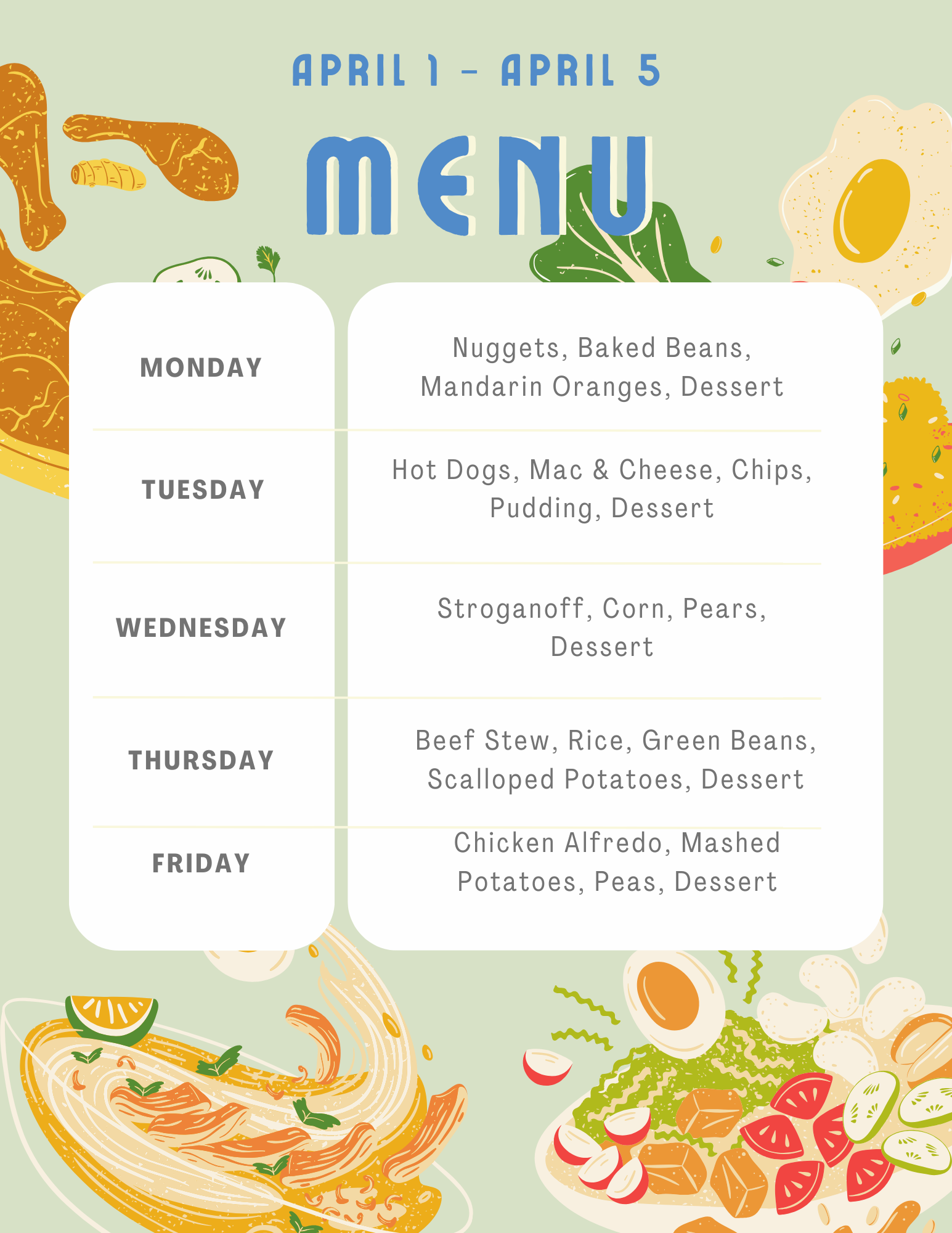 Calendar — Choices