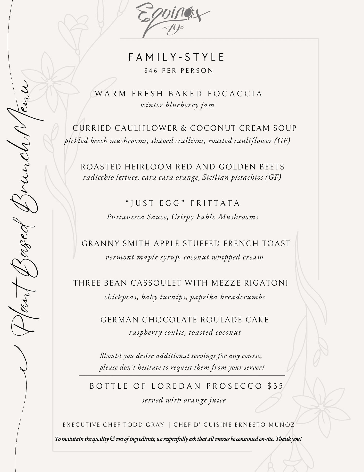 Plant-Based Sunday Brunch at Equinox in Washington, DC — Equinox on 19th