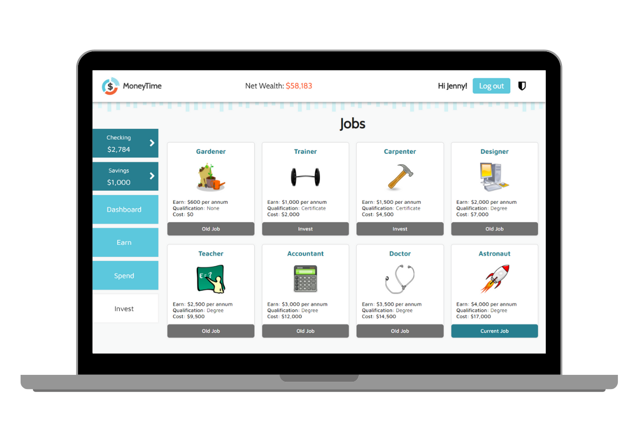 Fun Money Management Game for Kids — MoneyTime | Online Financial ...