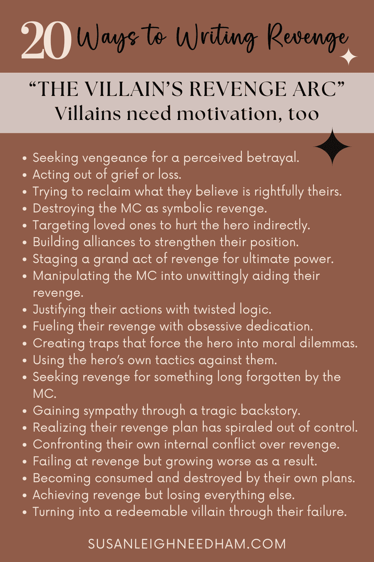 120 Revenge Story Ideas | Susan Leigh Needham