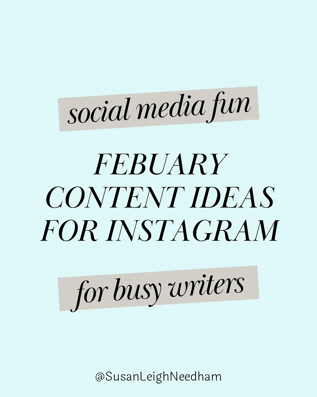 Instagram Content Ideas | Susan Leigh Needham