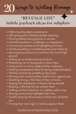 120 Revenge Story Ideas | Susan Leigh Needham