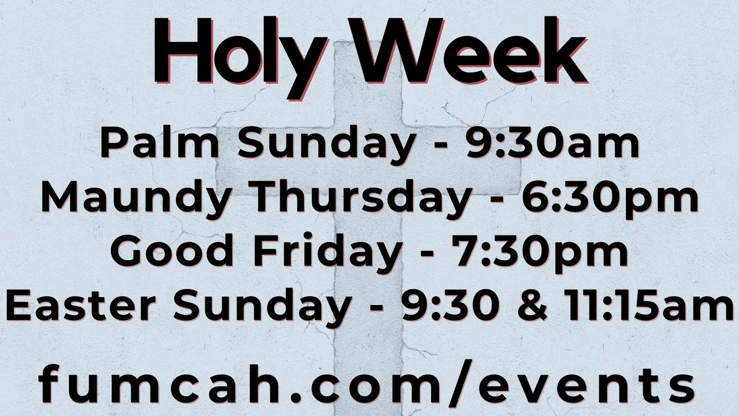 Holy Week — First United Methodist Church of Arlington Heights