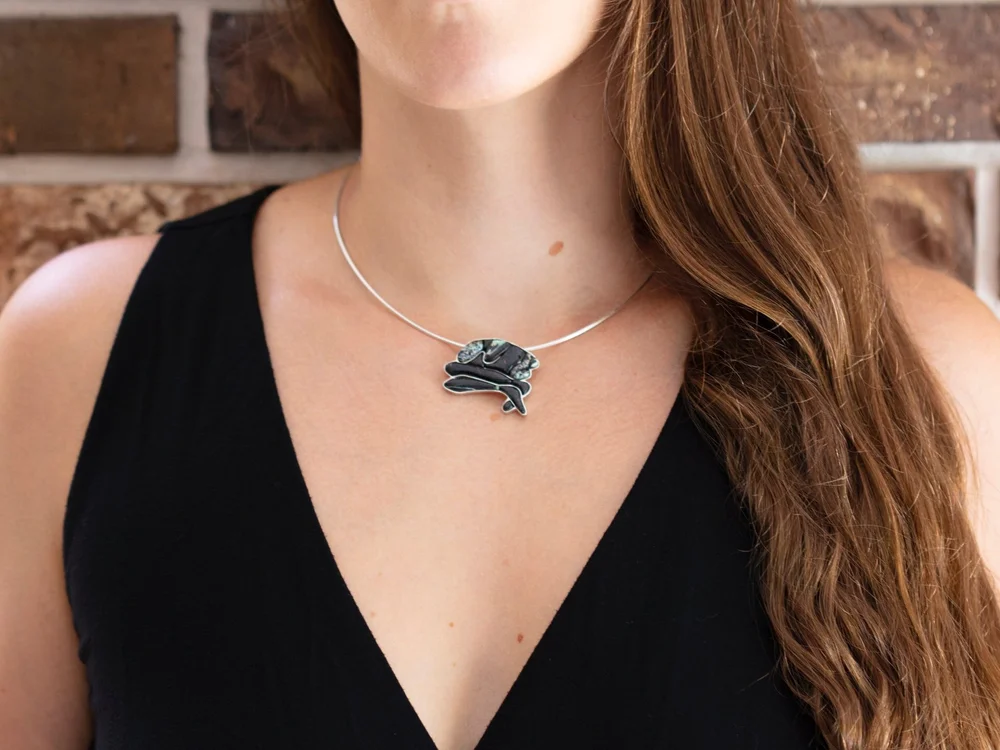 Labradorite + Howlite Cameo Necklace — Caitlin Albritton Jewelry