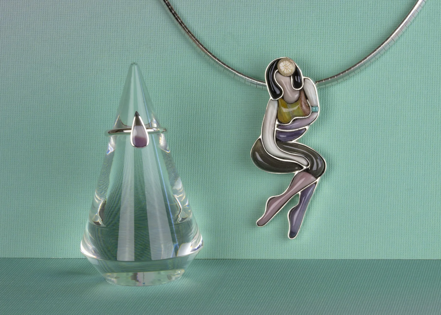 Key West Waves: 5-Stone Intarsia with Beaded Wire MADE TO FINISH ...