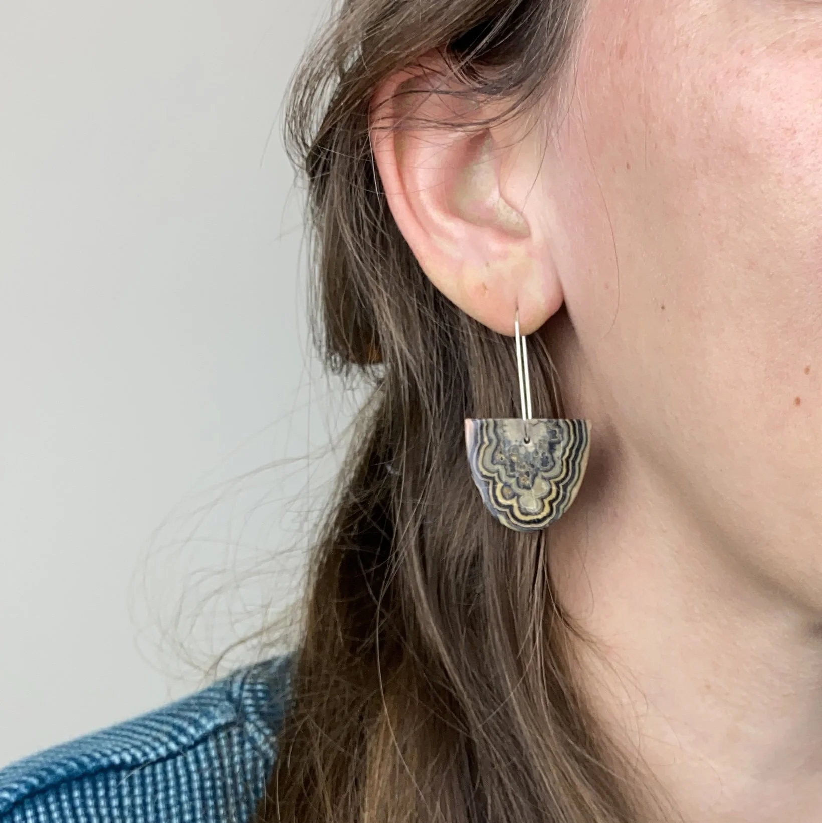 Key West Waves: Freeform Mosaic Post Earrings — Caitlin Albritton Jewelry