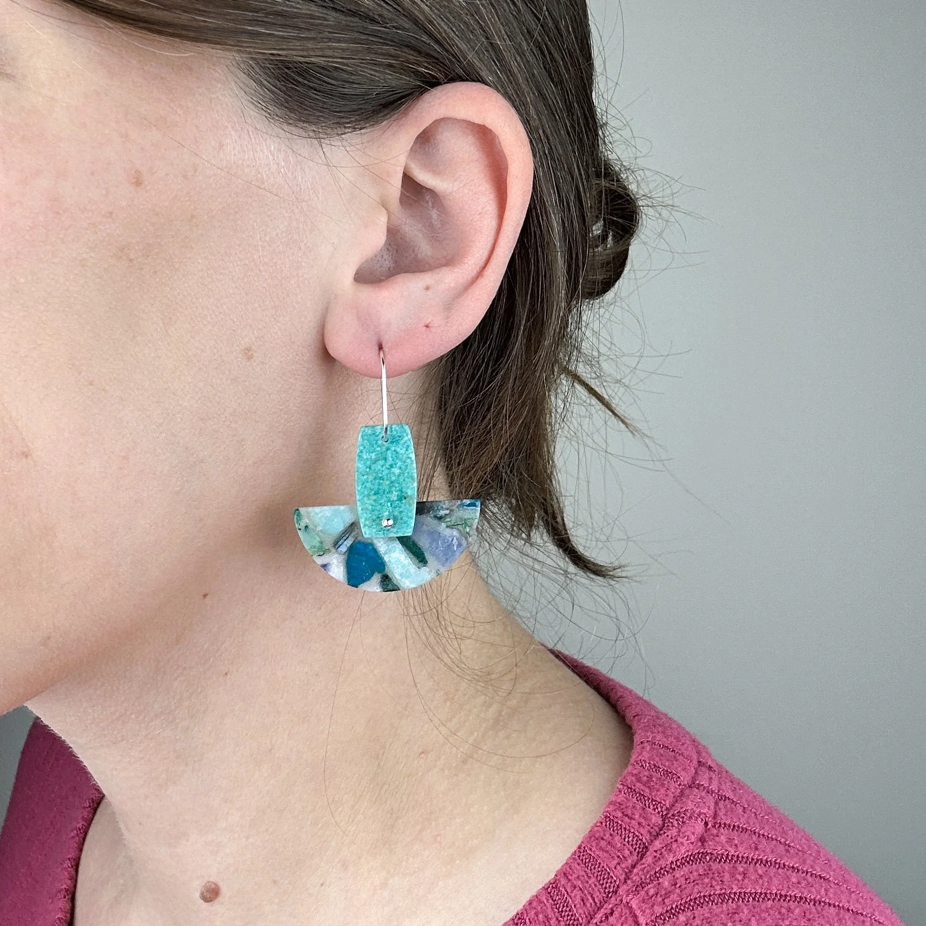Key West Waves: Mosaic Drop Earrings — Caitlin Albritton Jewelry
