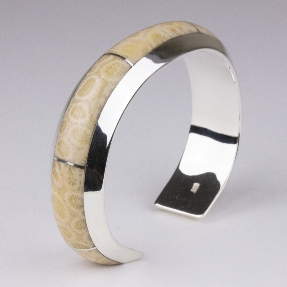Deep Stretch Inlay Cuff Bracelet — Caitlin Albritton Jewelry