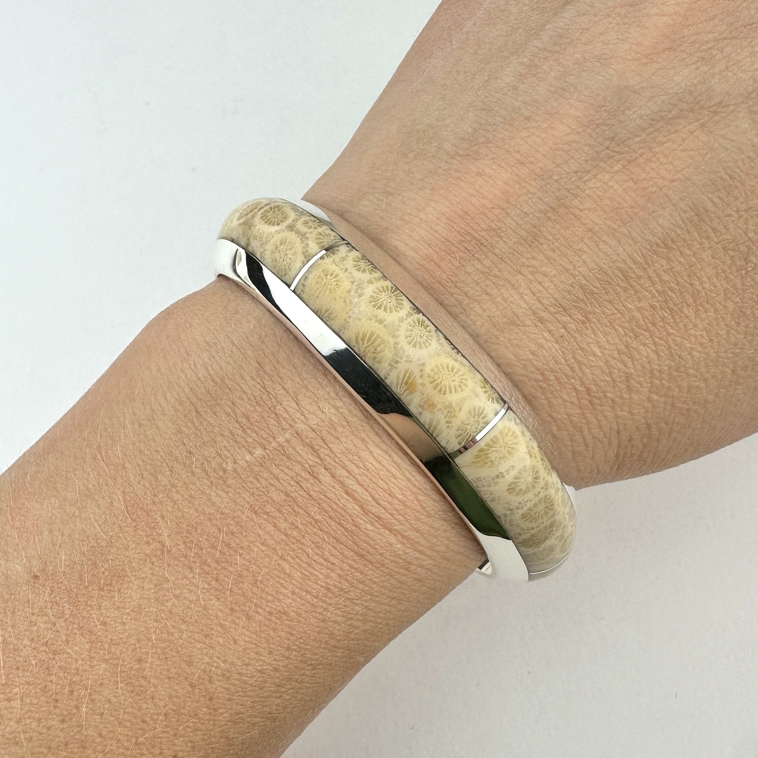 Deep Stretch Inlay Cuff Bracelet — Caitlin Albritton Jewelry