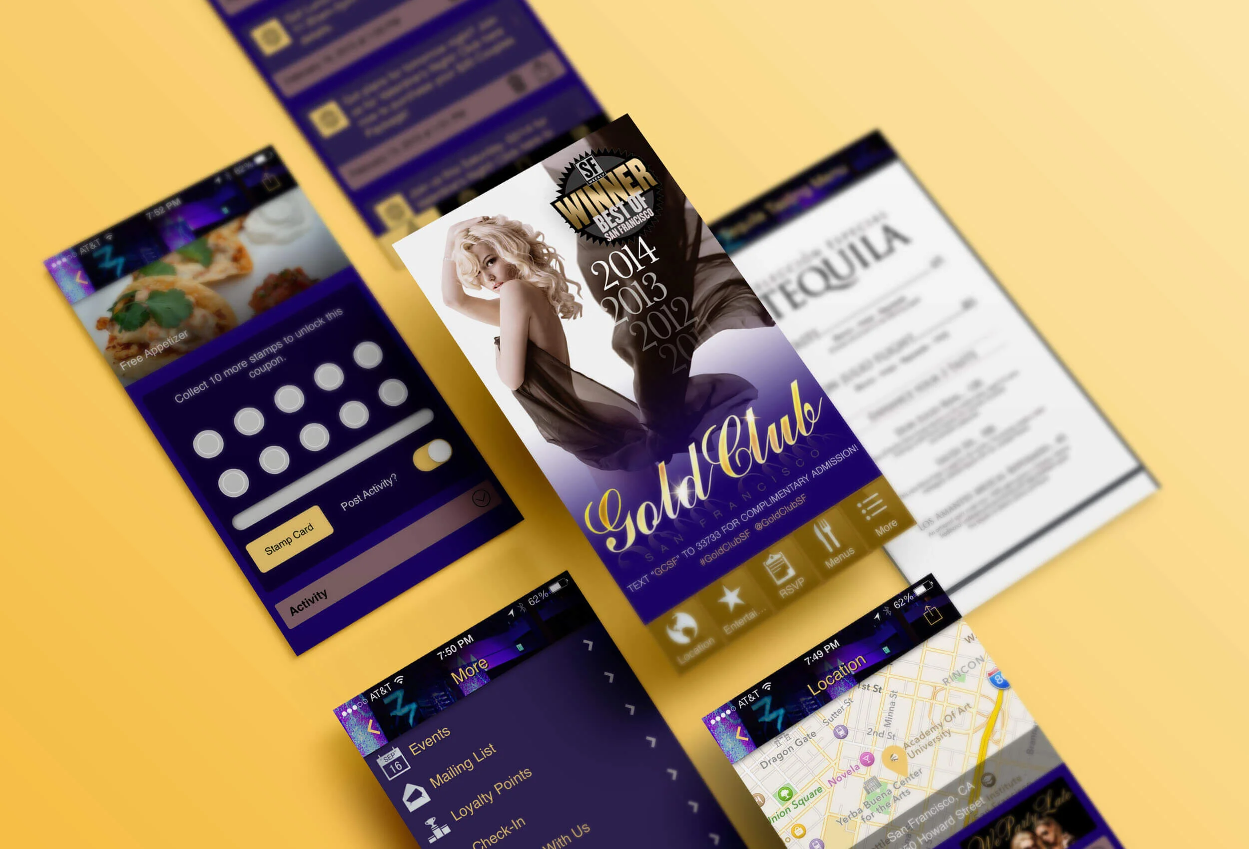 Gold Club SF Mobile App — Sheonna Von Harris
