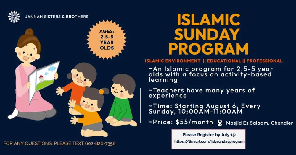 Masjid Salaam - Islamic Sunday Program 2023 — Arizona Trade Network