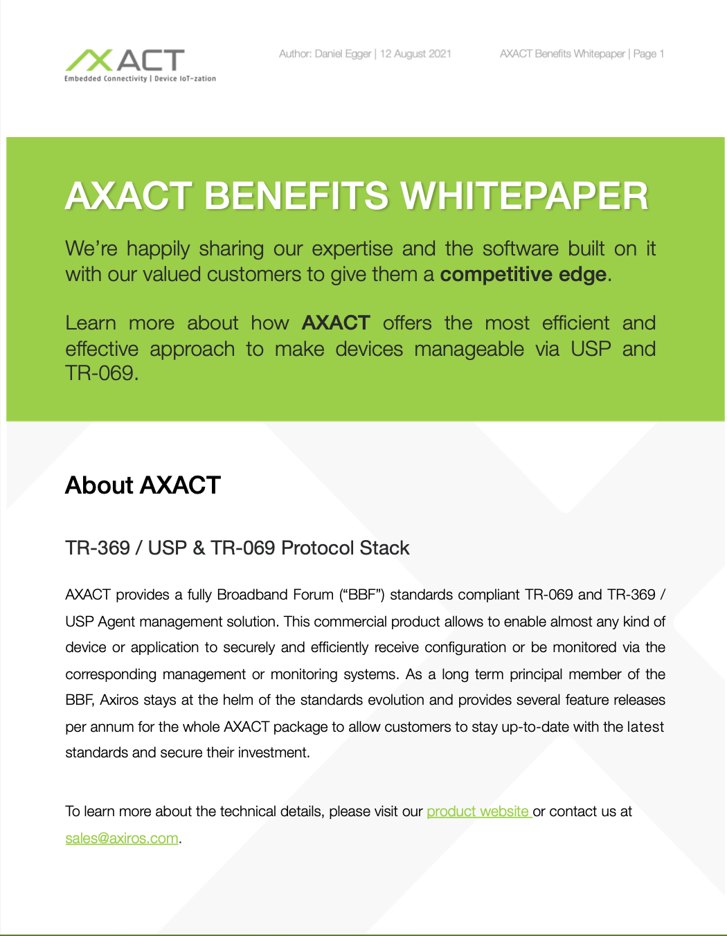 Knowledge Base | Axiros