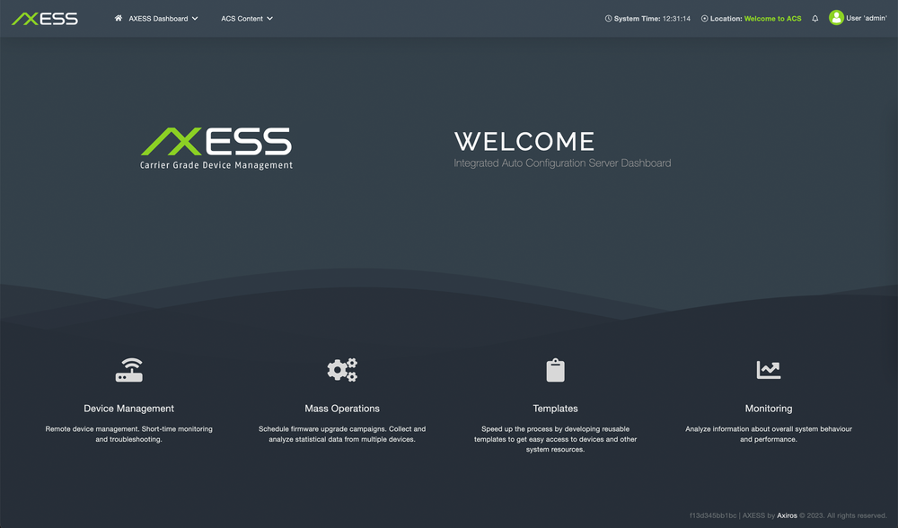 AXESS | ACS Server for USP / TR-069 Device Management | Axiros