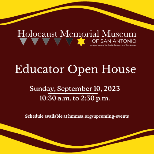 Educator Open House & Mini Workshop — The Holocaust Memorial Museum of ...