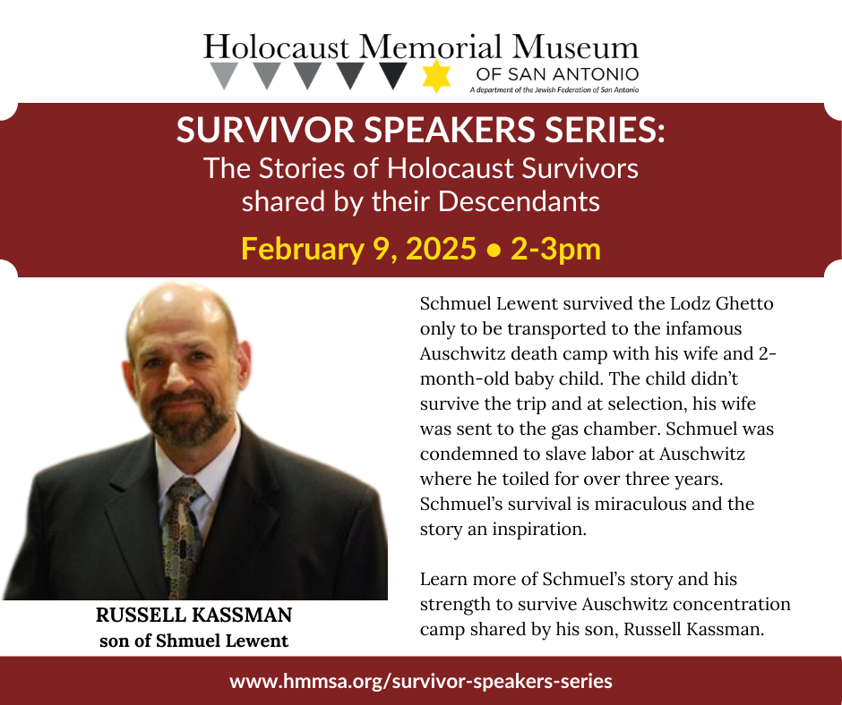 Survivor Speakers Series: The Story of Schmuel Lewent — The Holocaust ...