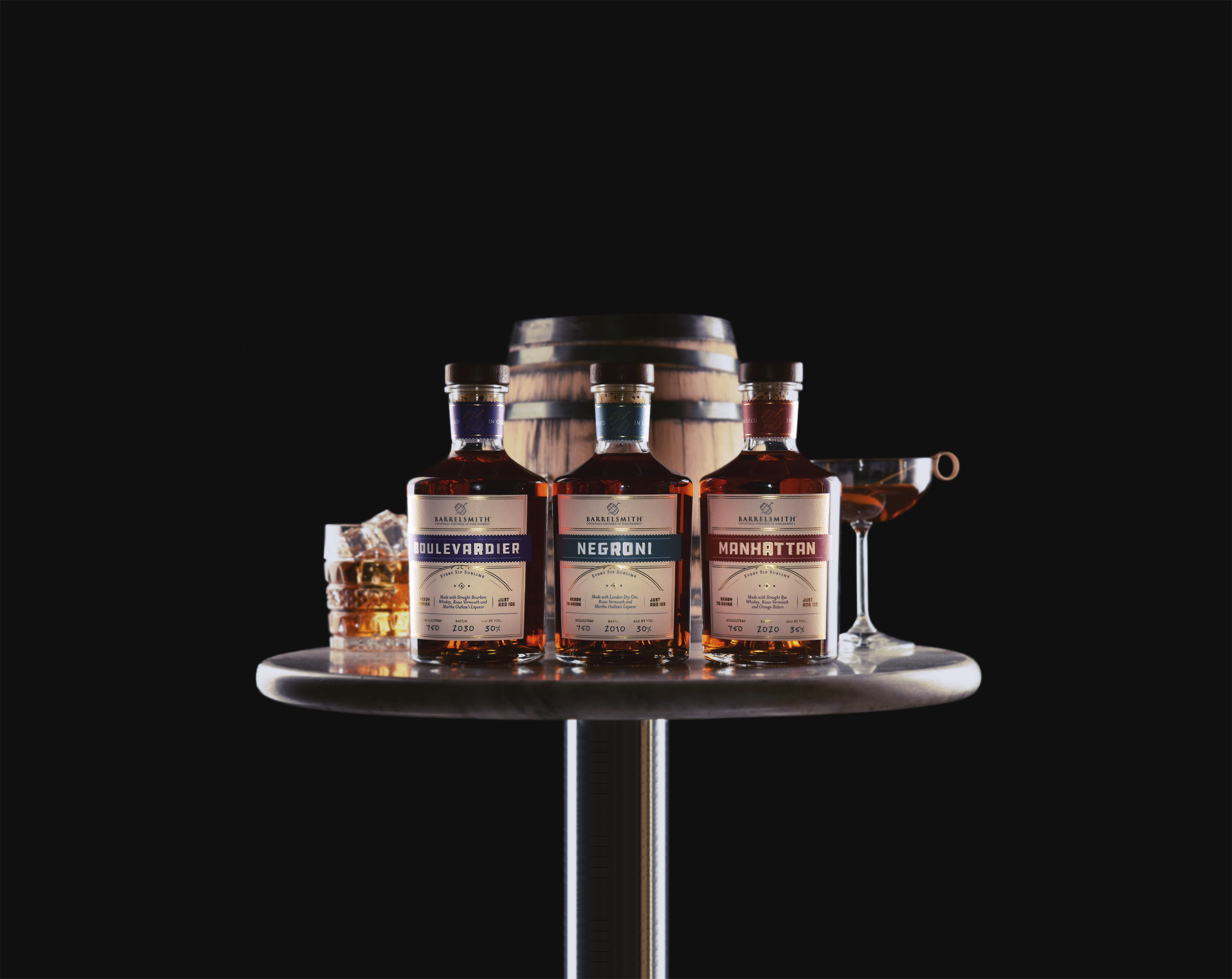 Barrelsmith | Premium, barrel aged ready to serve cocktails