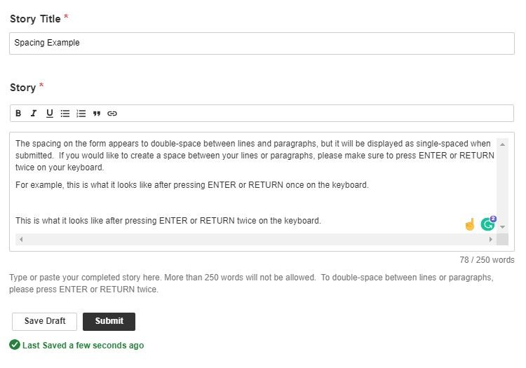 Spacing on Submittable Forms — nycmidnight