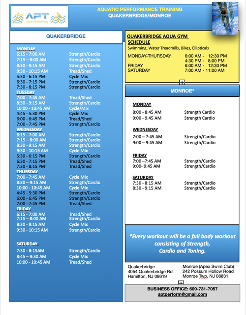 Schedule & Locations