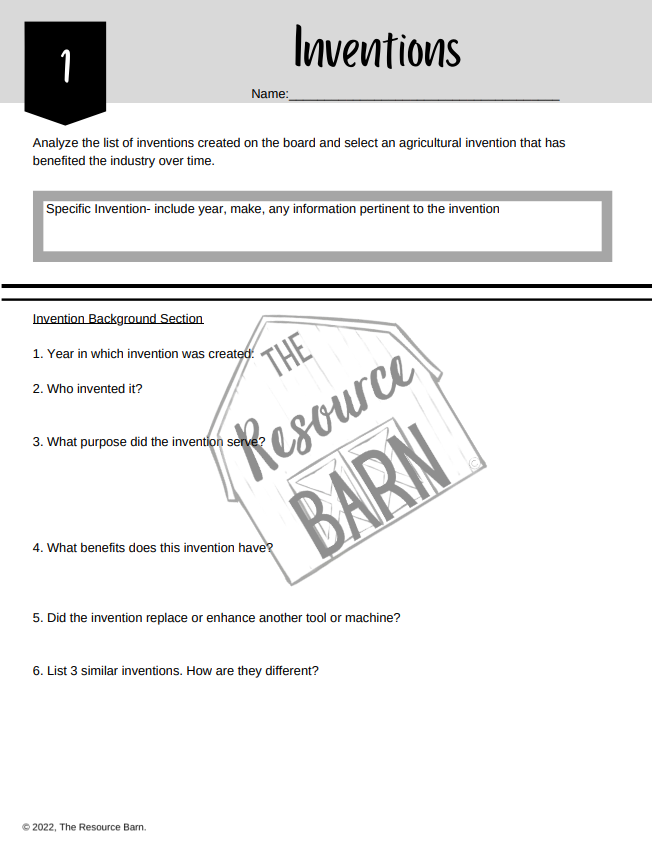 Agricultural Mechanics Sub Plans — The Resource Barn