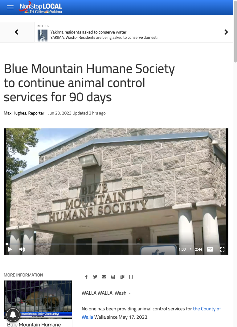 Press — Blue Mountain Humane Society | Animal Welfare in Walla Walla, WA