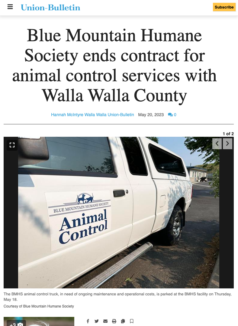 Press — Blue Mountain Humane Society | Animal Welfare in Walla Walla, WA